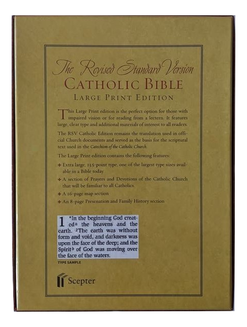 RSV Catholic Bible | Large Print Catholic Bible